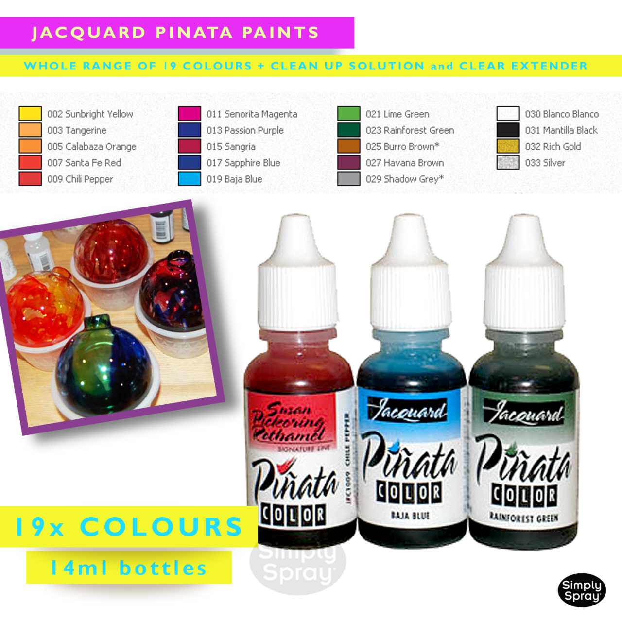 Jacquard Pinata ink – Simply Spray Australia – P (02) 9550 1544