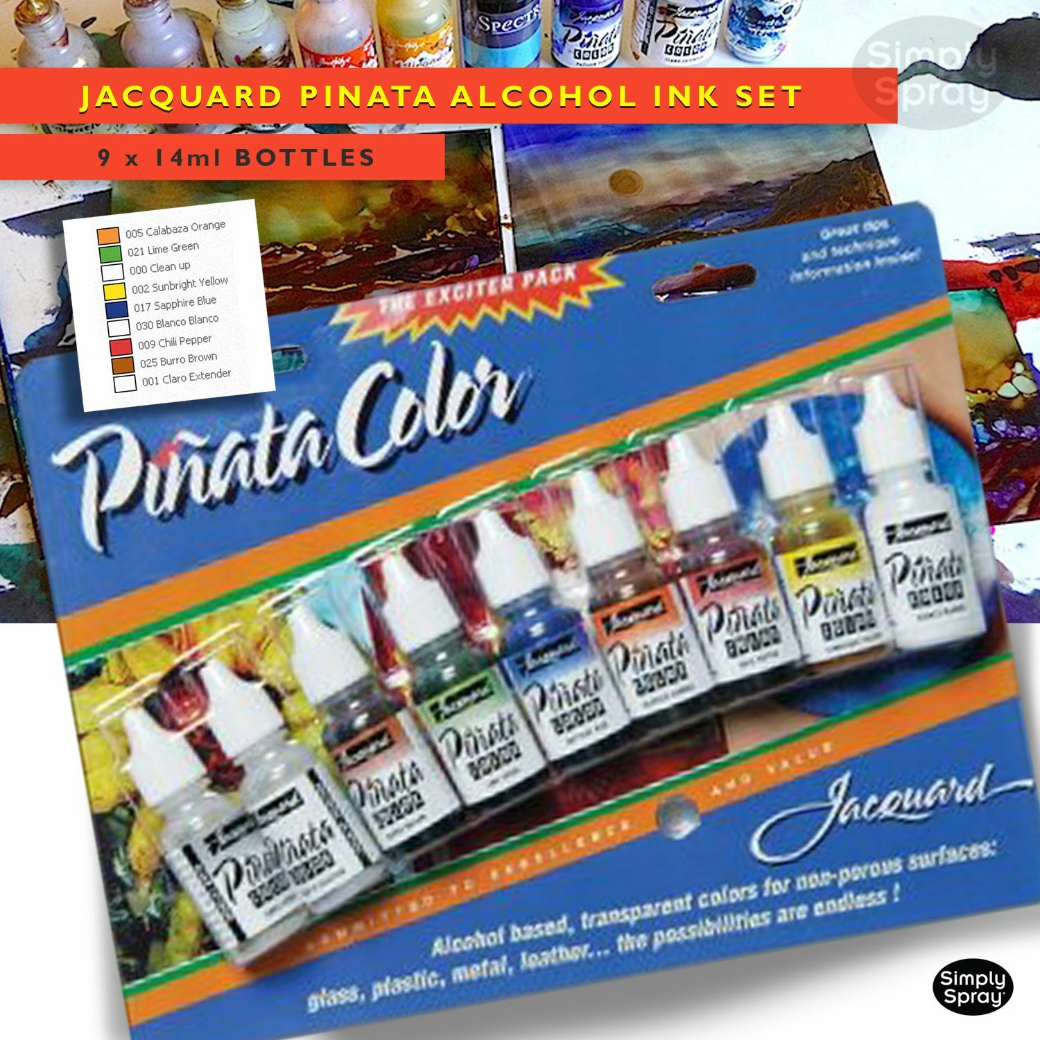 Jacquard Pinata Transparent Alcohol Paints – P (02) 9550 1544