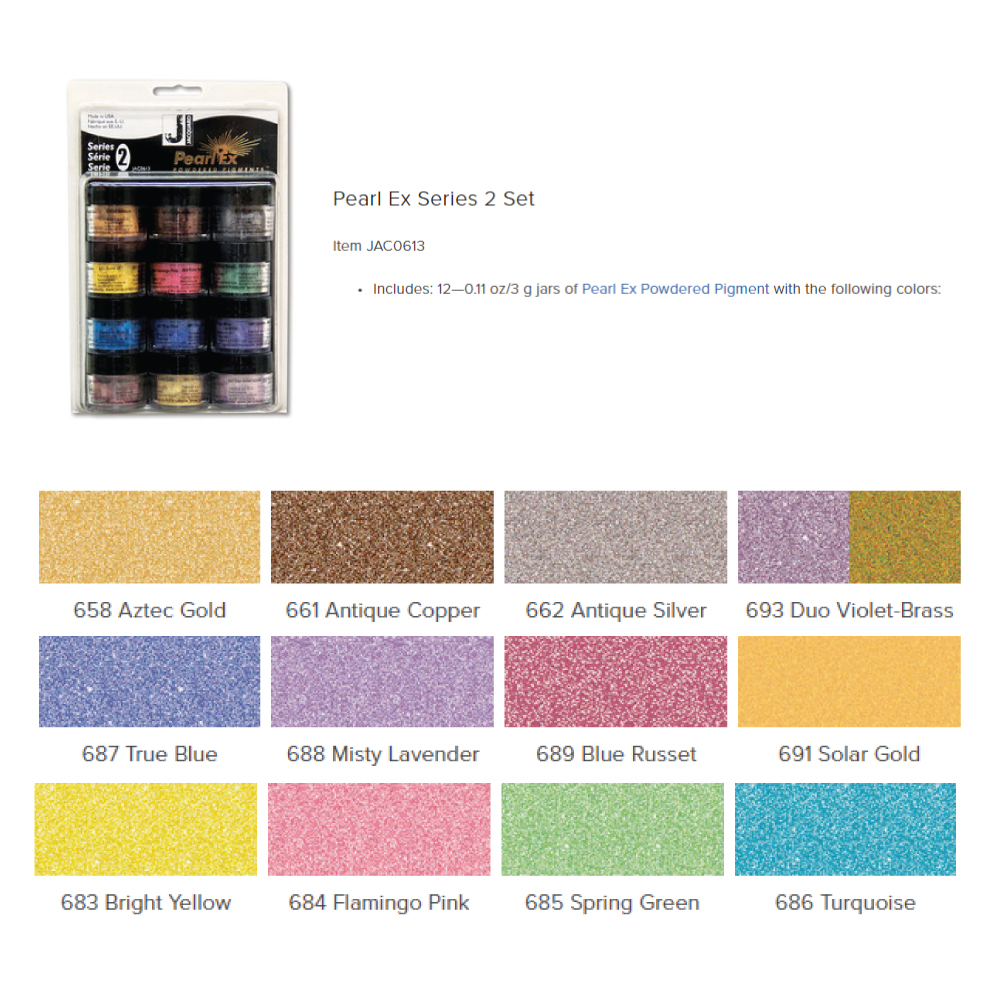 Jacquard PEARL EX Pigment Set: 12 Colours – P: (02) 9550 1544