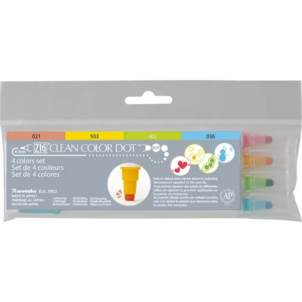 Zig Clean Color Dot Marker – Set of 4 – Simply Spray Australia – P: (02 ...